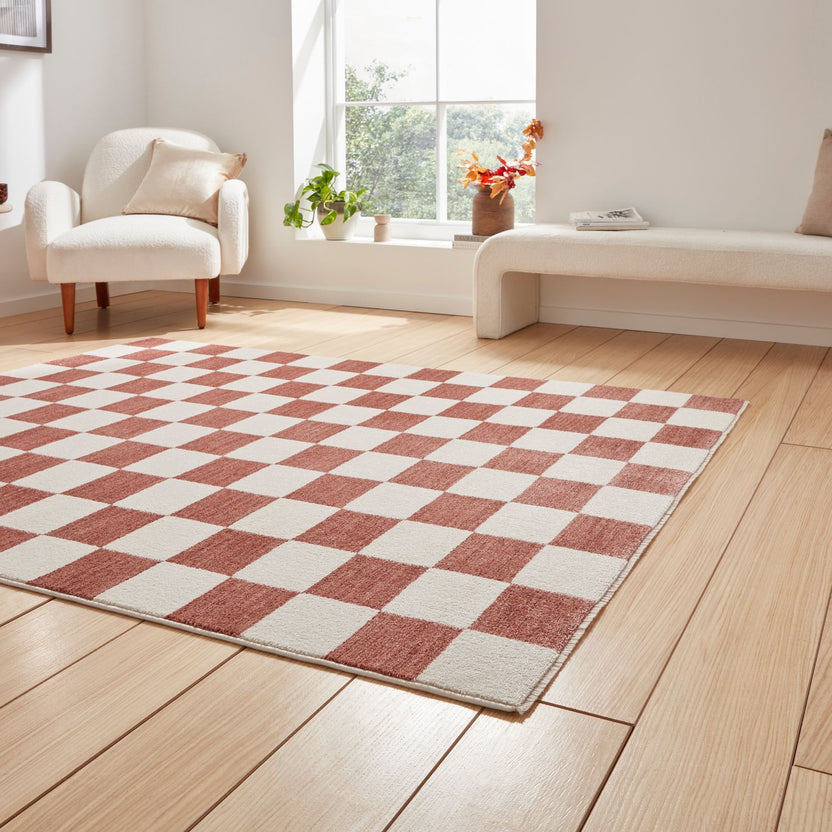 Norwood Smooth Checkerboard Rug | Multiple Colours & Sizes | Roseland