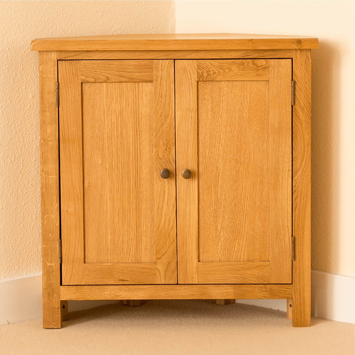 Lanner Oak Corner Cupboard | Roseland Clearance