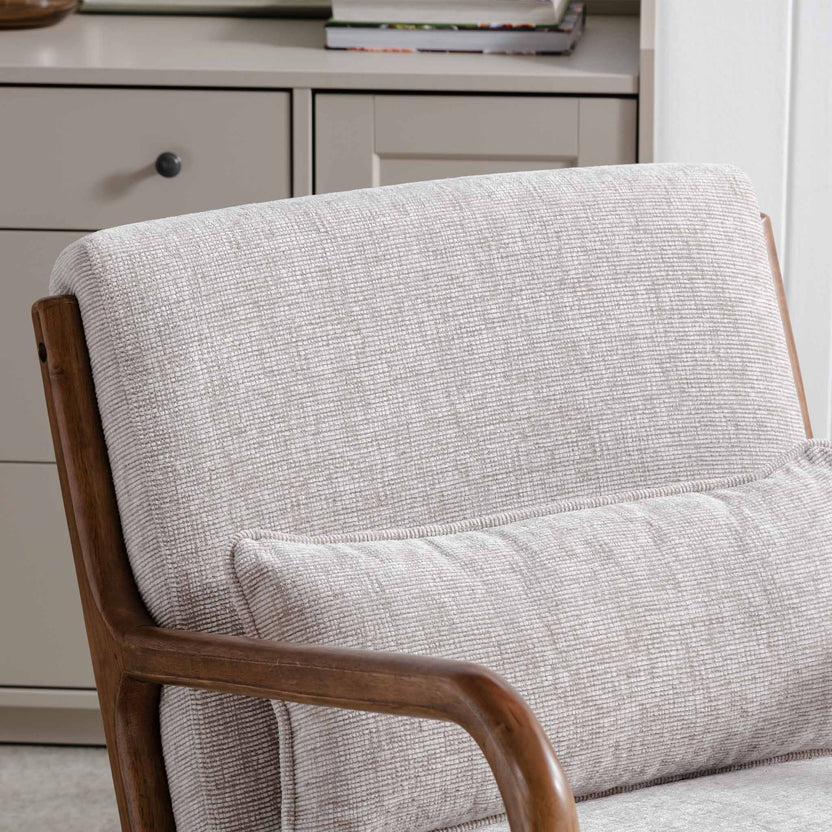 Khali Mid Century Padded Rocking Chair for Living Room | Roseland