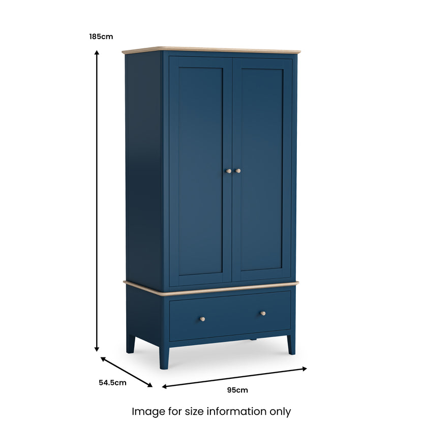 Penrose Gents Double Wardrobe | Navy / Coconut White | Roseland