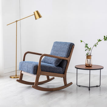 Khali Mid Century Padded Rocking Chair for Living Room | Roseland