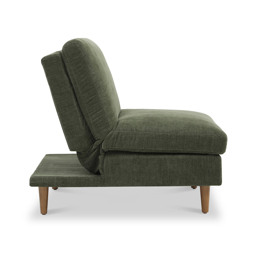 Carrington Chenille Click Clack Lounge Chair | Navy / Olive | Roseland