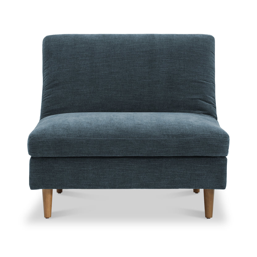 Carrington Chenille Click Clack Lounge Chair | Navy / Olive | Roseland