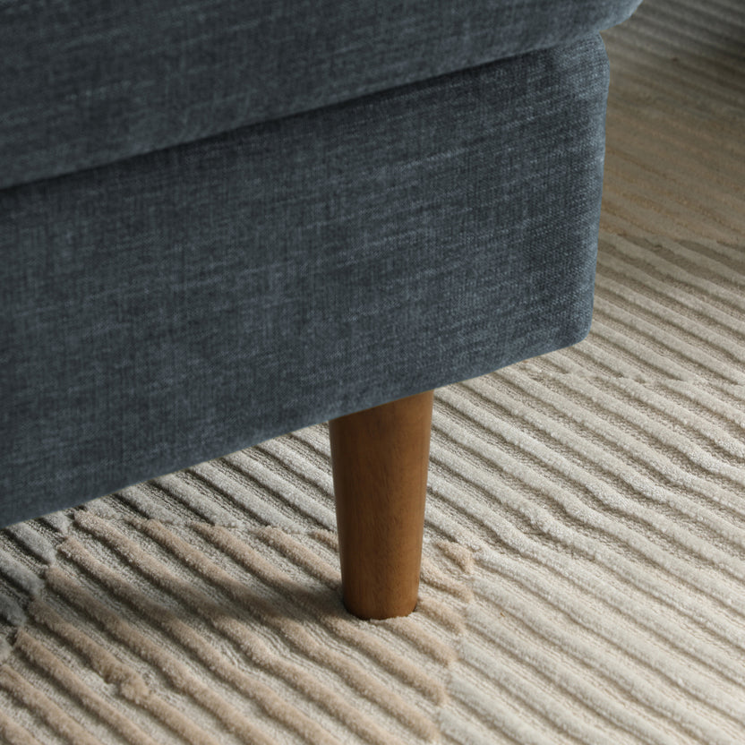 Carrington Chenille Click Clack Lounge Chair | Navy / Olive | Roseland