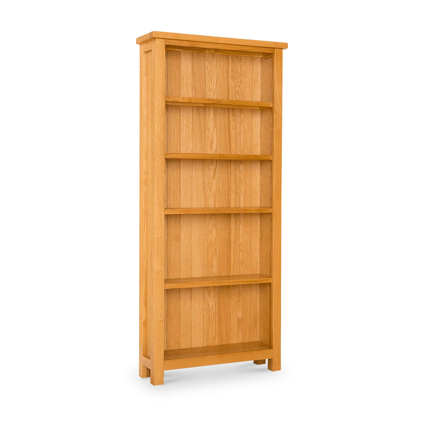 Newlyn Light Oak Large Bookcase, 5 Shelves | Delivered Fully Assembled