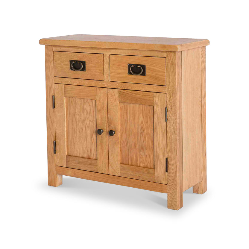 Surrey Oak Mini Sideboard with Two Drawers | Rustic Oak | Roseland
