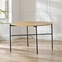 Austin 120cm Oak Effect Round Dining Table for 4 People | Roseland