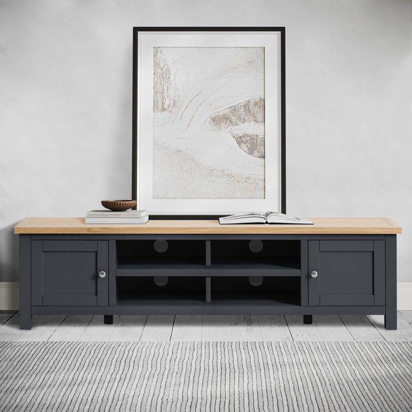 Farrow 180cm Extra Wide TV Stand | Grey Cream White & More | Roseland