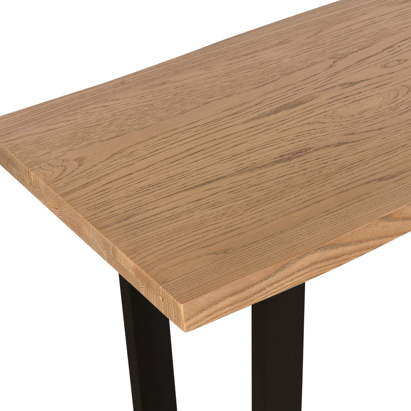 Isaac Oak Hallway Console Table w/ Industrial Metal Legs | Roseland