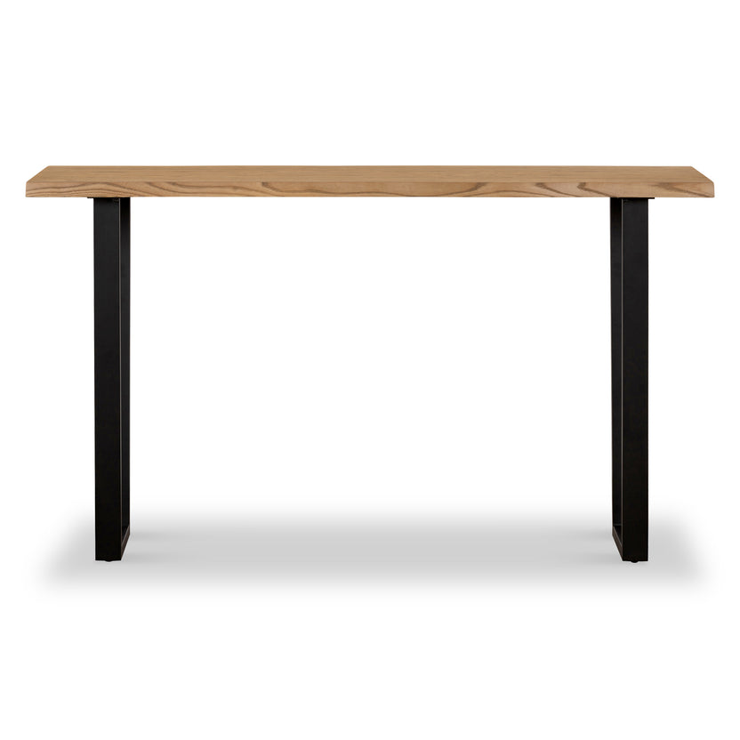 Isaac Oak Hallway Console Table w/ Industrial Metal Legs | Roseland