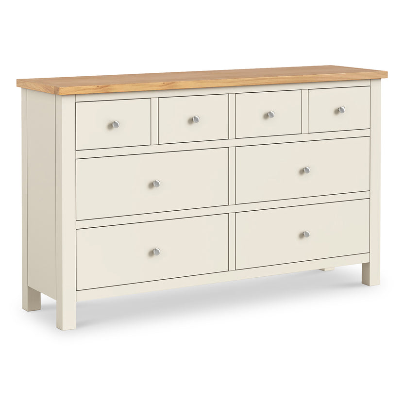 Farrow XL 8 Drawer Chest Of Drawers | Grey Cream White Navy | Roseland