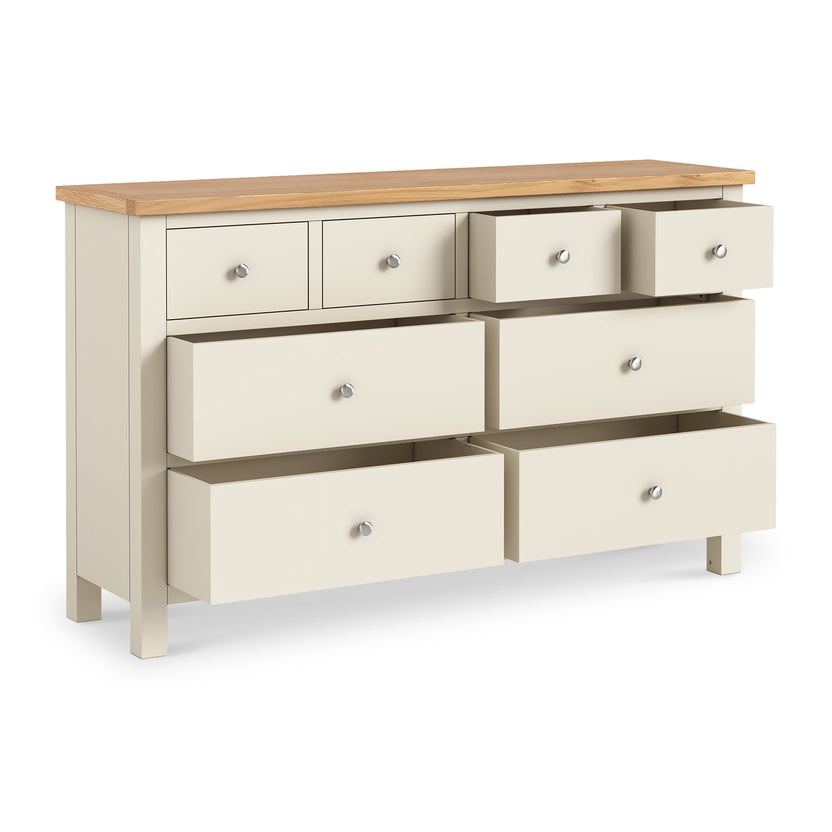 Farrow XL 8 Drawer Chest Of Drawers | Grey Cream White Navy | Roseland