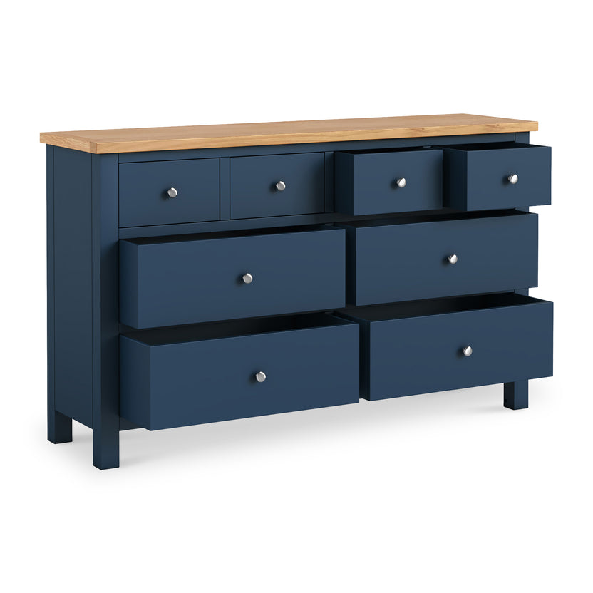 Farrow XL 8 Drawer Chest Of Drawers | Grey Cream White Navy | Roseland