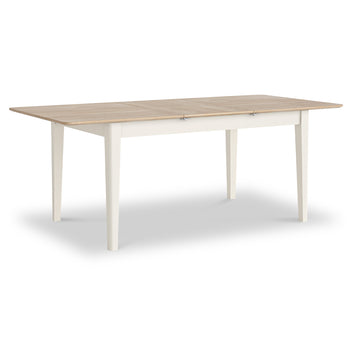 Penrose Mid Century Modern Extending Dining Table | Navy / Coconut