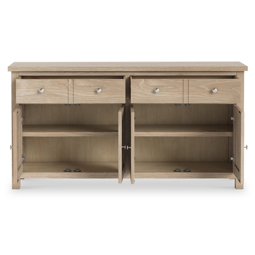 Farrow Washed Oak Extra Large Sideboard Cabinet | Roseland