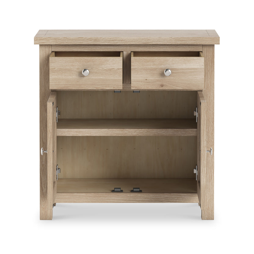 Farrow Washed Oak Mini 2 Door Sideboard Cabinet | Roseland