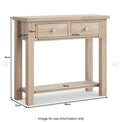 Farrow Oak Console Table with Storage Drawers for Hallway | Roseland