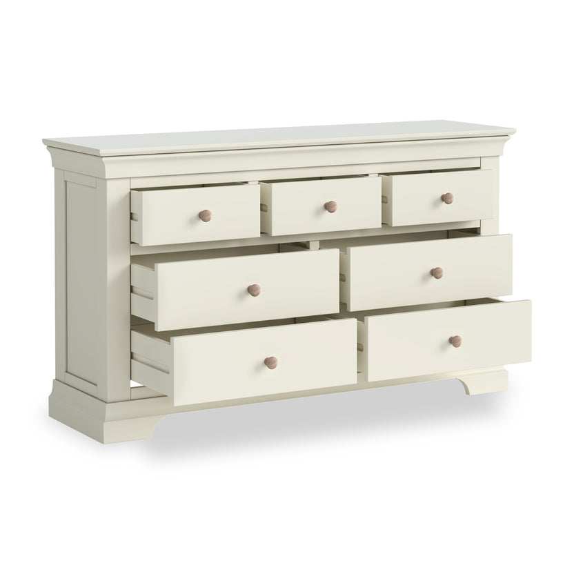 Colette 3 Over 4 Chest Of Drawers | Grey Cream or Warm White | Roseland