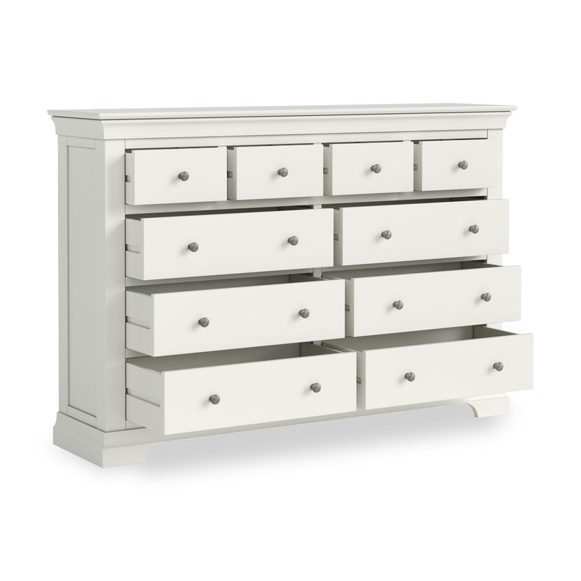 Colette 4 Over 6 Chest Of Drawers | Grey Cream or Warm White | Roseland