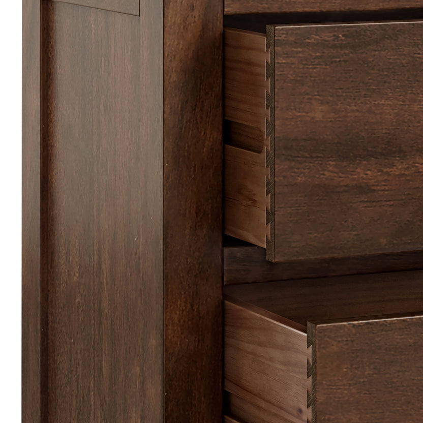 Duchy Acacia 6 Drawer Wide Chest of Drawers for Bedroom | Roseland