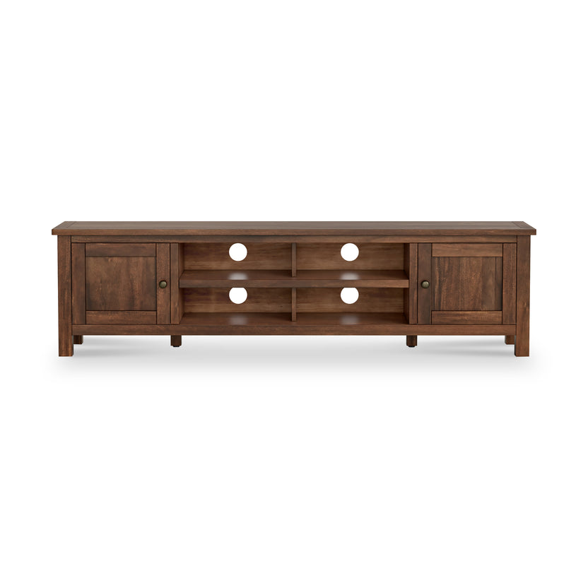 Duchy Acacia 180cm TV Unit with Storage for 81" Televisions | Roseland