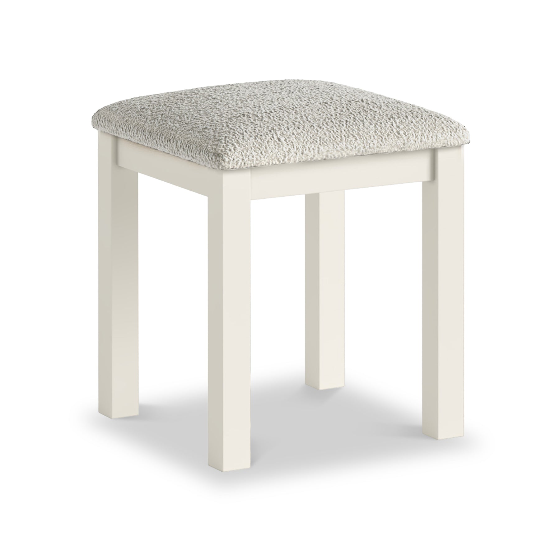 Trelan Painted Boucle Dressing Table Stool Coconut or Grey | Roseland