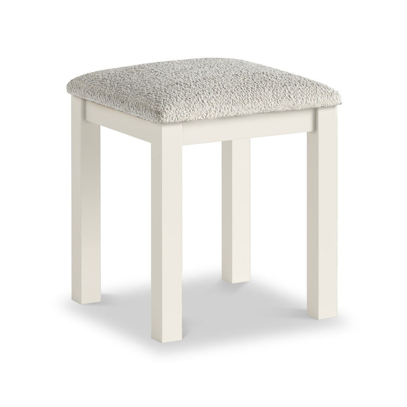 Trelan Painted Boucle Dressing Table Stool Coconut or Grey | Roseland