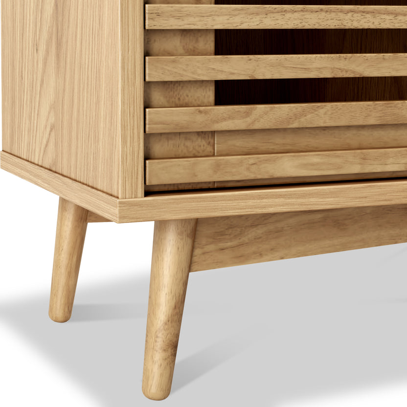 Kari Light Oak Extra Wide 190cm TV Unit, Mid Century Stand | Roseland