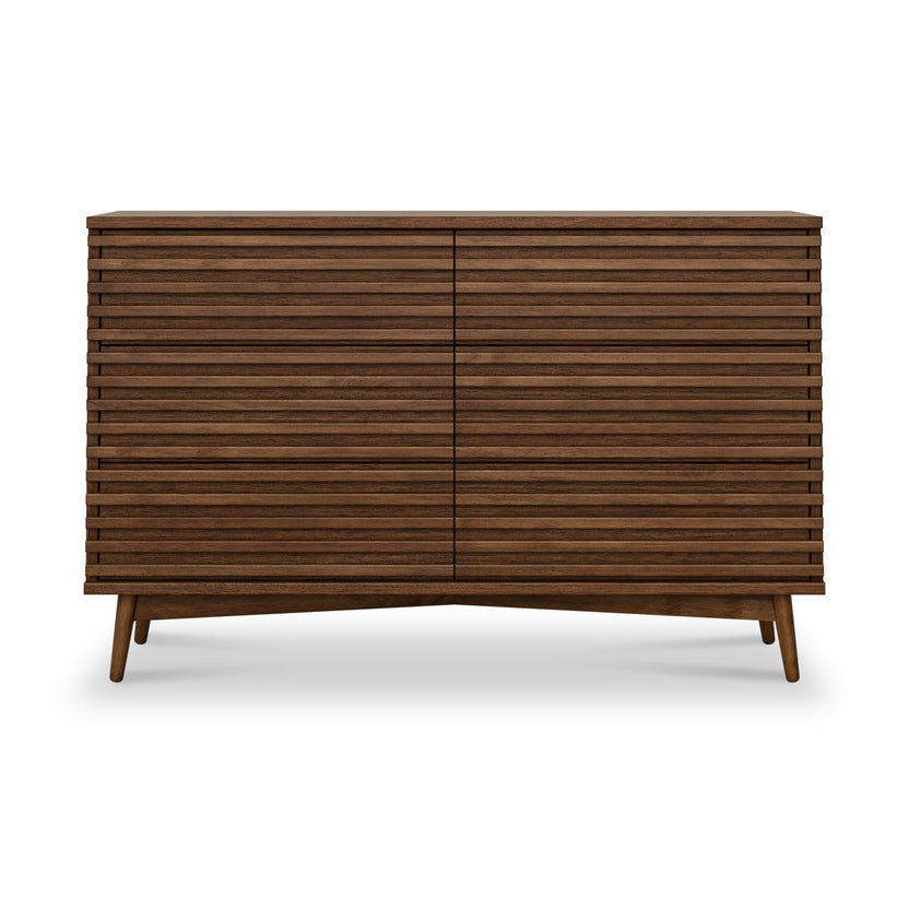 Kari Dark Oak 6 Drawer Chest of Drawers, Scandi Storage | Roseland