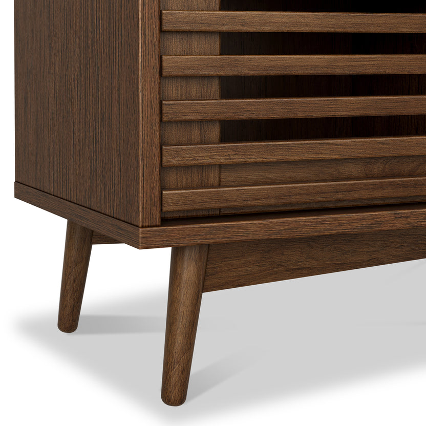 Kari Dark Oak Extra Wide 190cm TV Unit, Mid Century Stand | Roseland