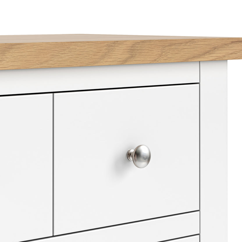 Farrow 4 Over 6 Chest of Drawers | White Cream Grey | Roseland