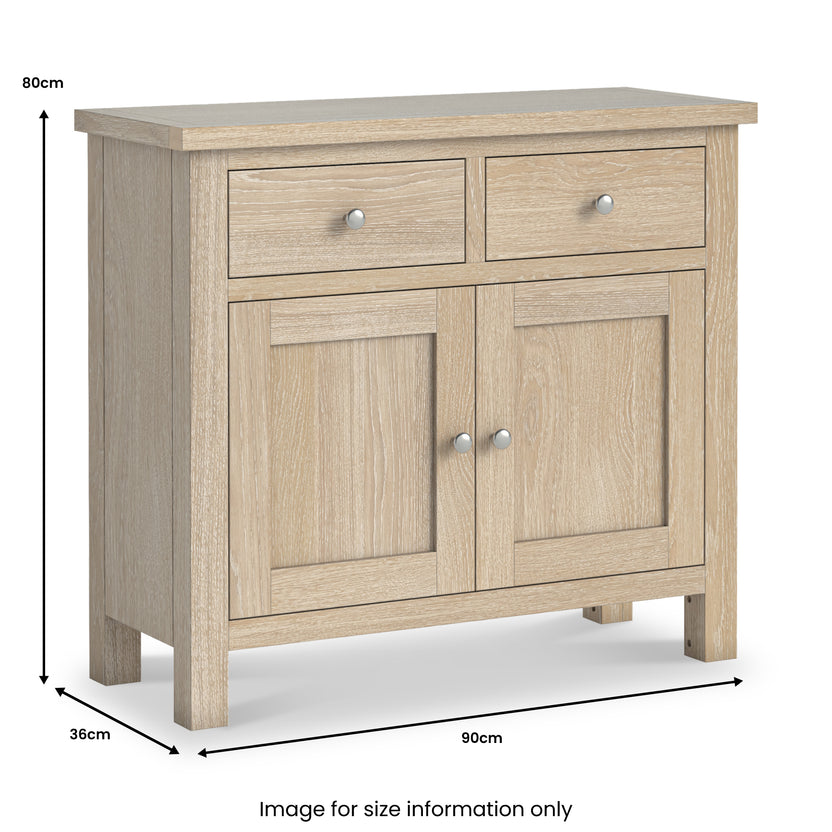 Farrow Washed Oak Small Sideboard Cabinet for Living Room | Roseland