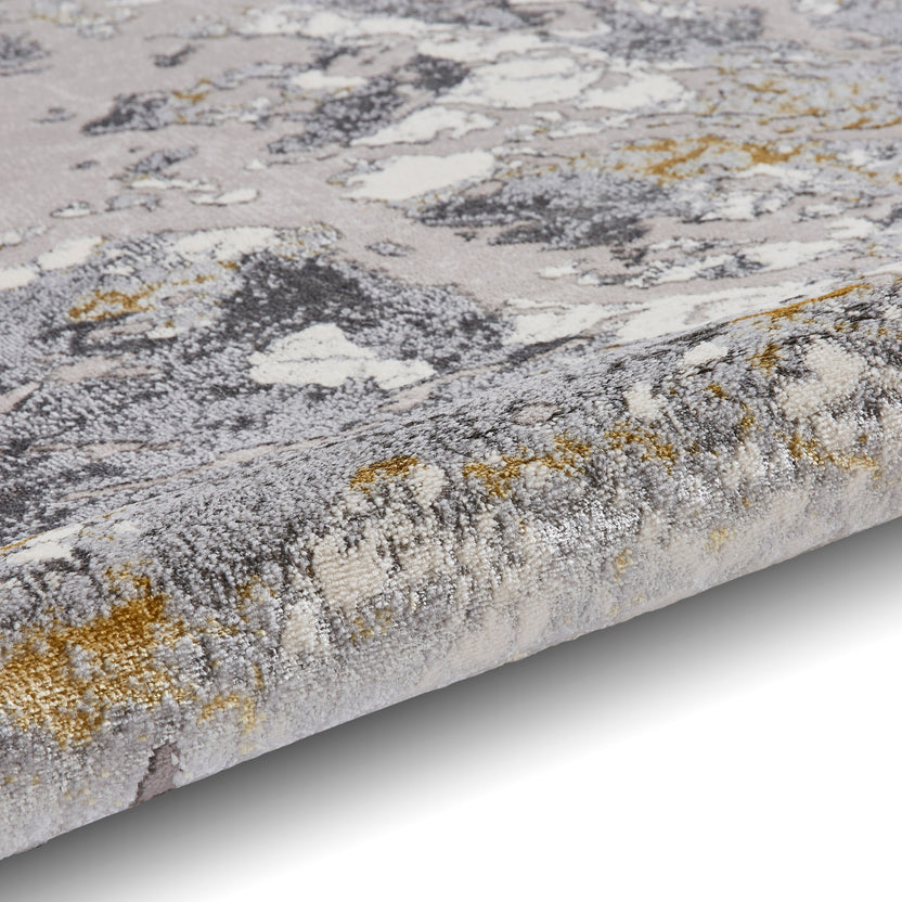 Aldrin Grey Marble Effect Rectangular Rug for Living Room or Bedroom ...