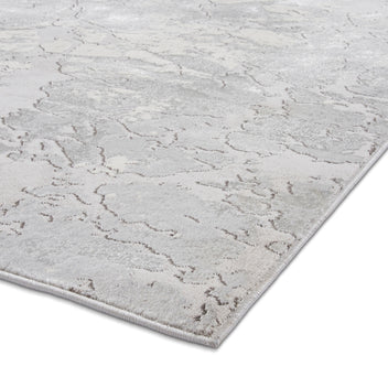 Aldrin Grey Marble Effect Rectangular Rug for Living Room or Bedroom ...