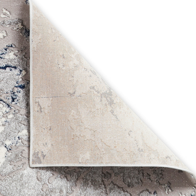 Aldrin Grey Marble Effect Rectangular Rug for Living Room or Bedroom ...