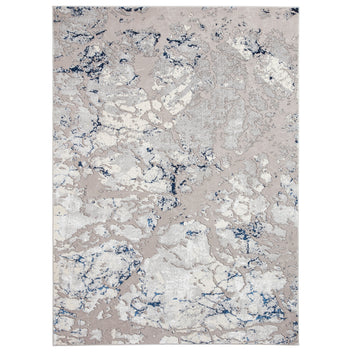 Aldrin Grey Marble Effect Rectangular Rug for Living Room or Bedroom ...