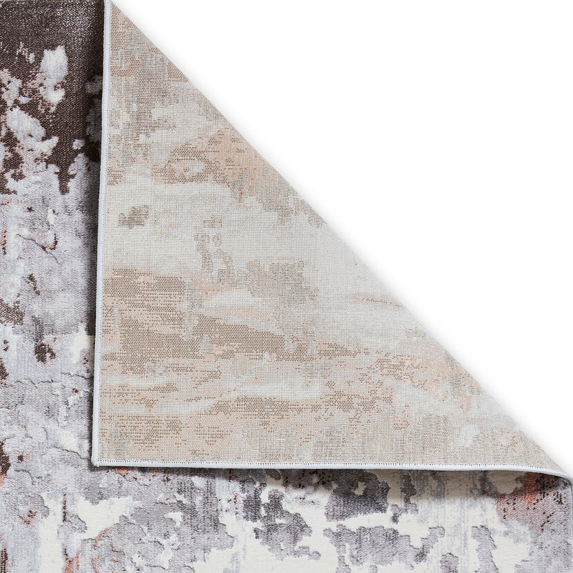 Aldrin Distressed Antique Metallic Effect Rectangular Rug for Living ...