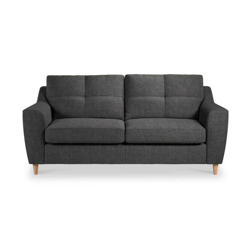 Justin 3 Seater Fabric Sofa | Traditional Tufted Couch | Roseland