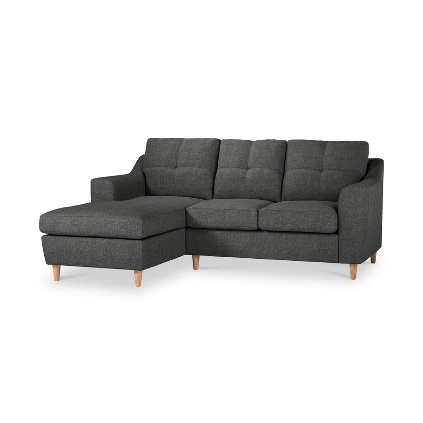 Justin 3 Seater Chaise Sofa | Traditional Tufted Couch | Roseland