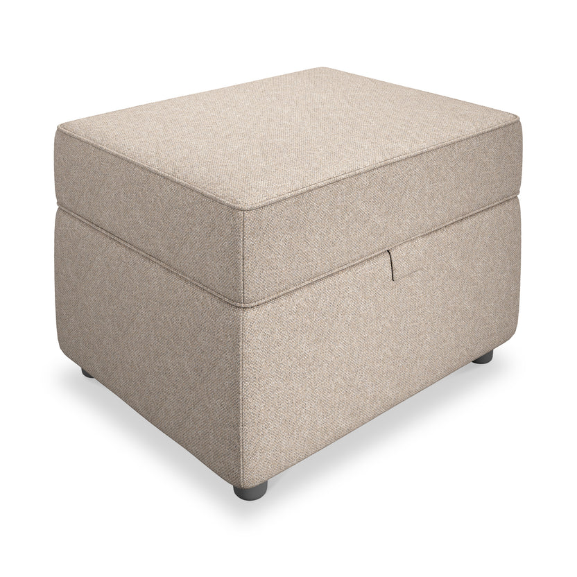 Justin Upholstered Fabric Footstool | Small Storage Pouffe | Roseland