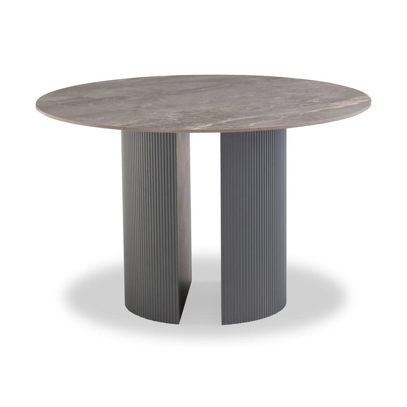 Jonas 120cm Sintered Stone Round Dining Table for 4 People | Roseland