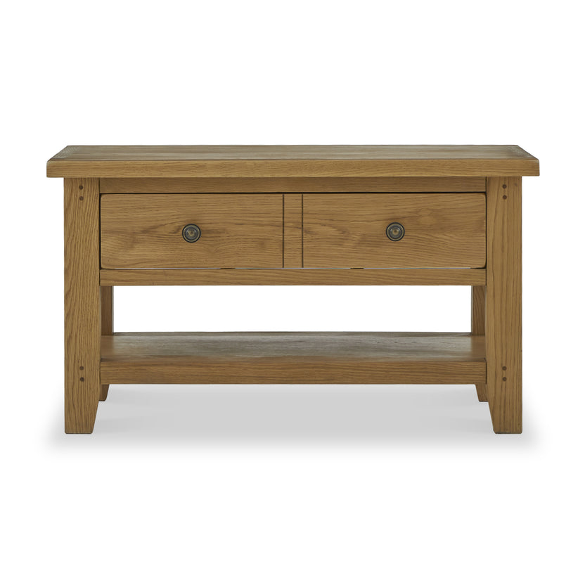 Broadway Oak Small Coffee Table with Storage Drawer | Roseland