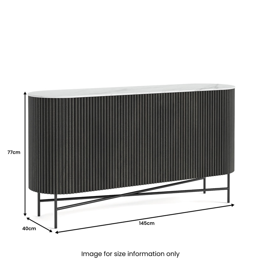 Milo Mango & Marble Fluted Sideboard | Roseland