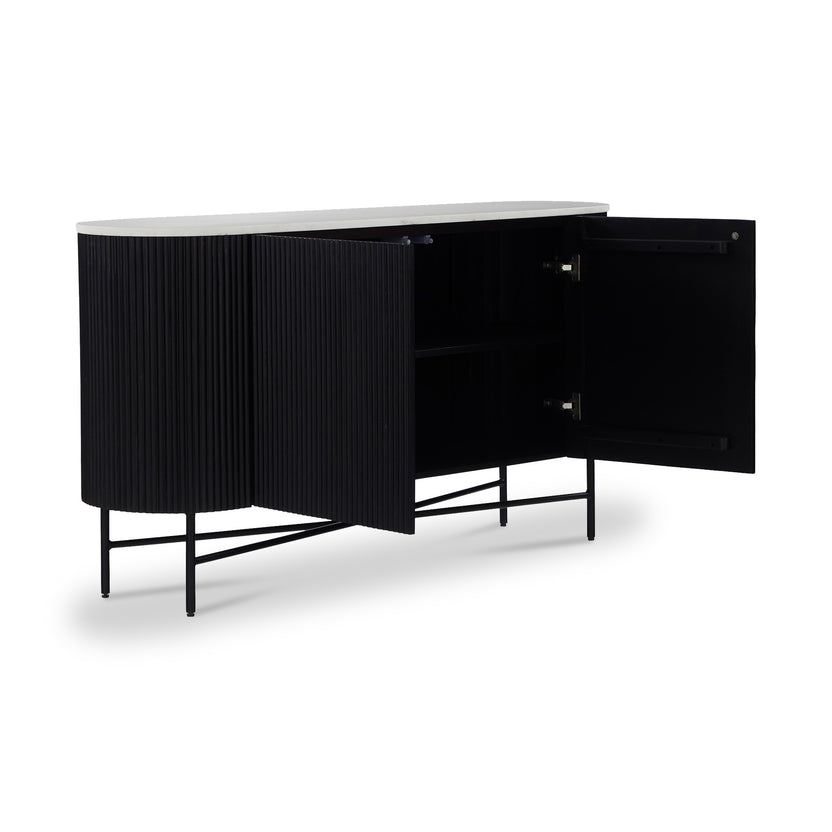 Milo Mango & Marble Fluted Sideboard | Roseland