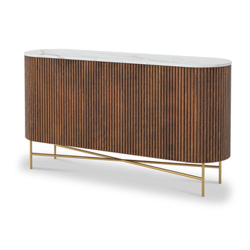 Milo Mango & Marble Fluted Sideboard | Roseland