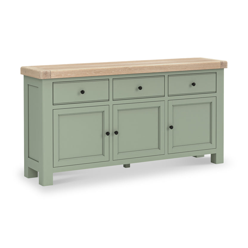 Penzance Large Sideboard Cabinet | Grey / Sage Green | Roseland