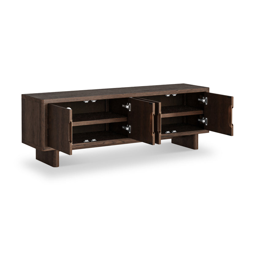 Mylor Dark Oak Large 150cm TV Unit for Living Room | Roseland