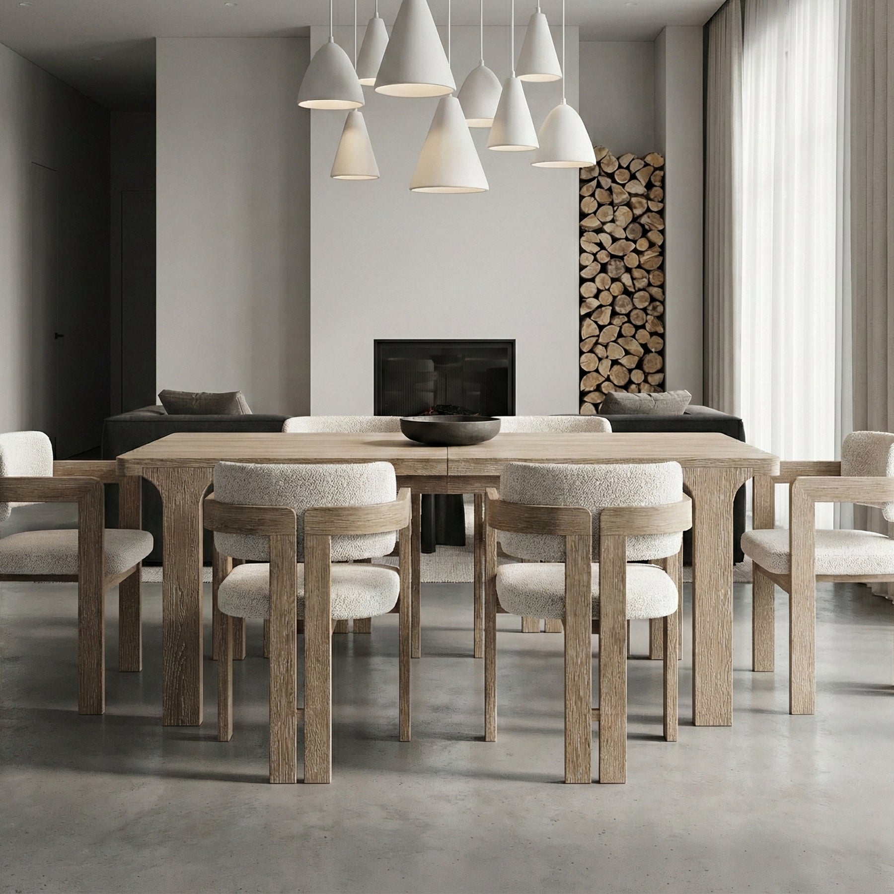 Mylor Washed Oak 135-175cm Extending Dining Table for 4-8 | Roseland