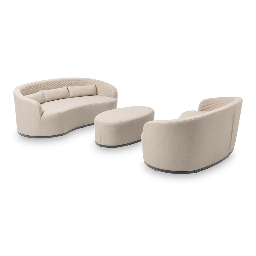 Ambition Curve 3 Seater Sofa Outdoor Daybed With Footstool | Roseland