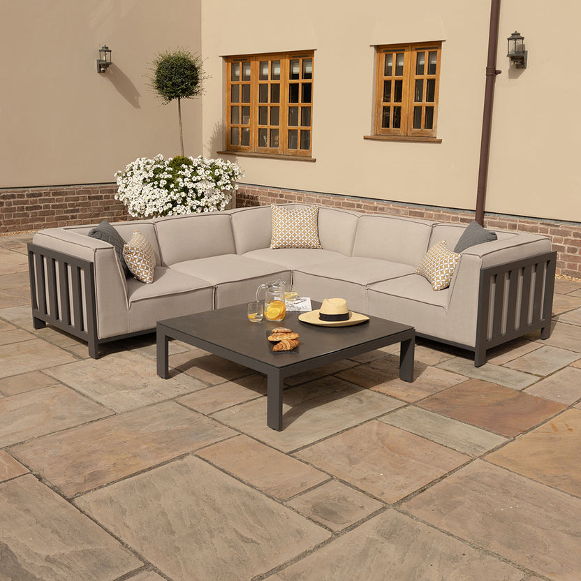 Maze Ibiza Small Outdoor Corner Sofa Set With Coffee Table | Roseland